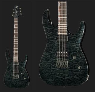 Review of the ESP LTD H-1001 QM See Thru Black Electric guitar. Where ...