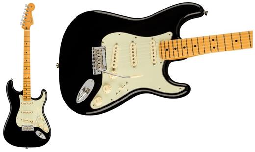 Review of the Fender AM Pro II Strat MN BLK Electric guitar. Where to ...