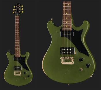 Review of the Knaggs Keya J Olive Drab Gloss Relic Electric guitar ...