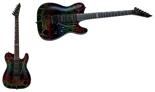 Examen de la guitare électrique ESP LTD Eclipse ´87 Rainbow CRK. Où l ...